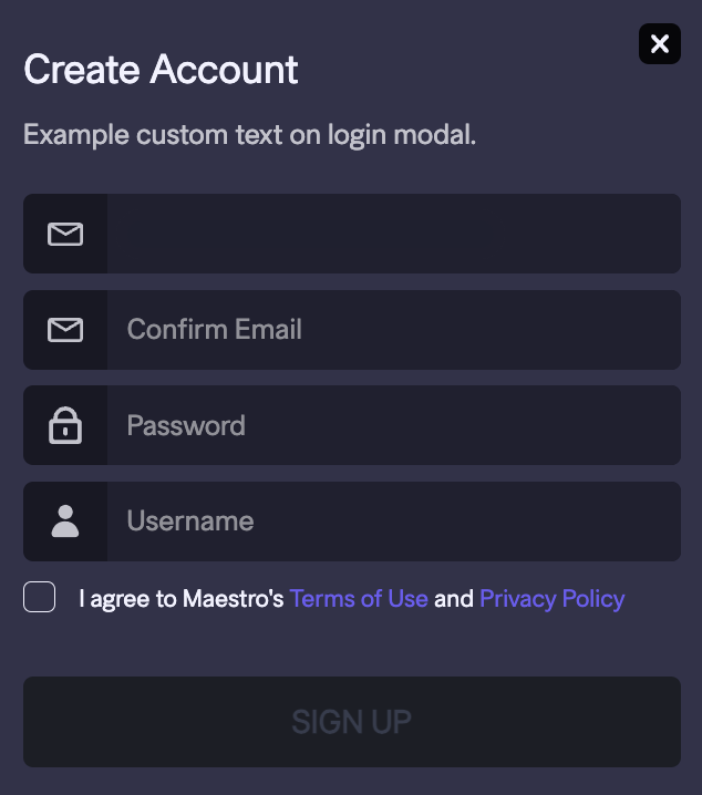 How to Add Custom Text to the Login Modal